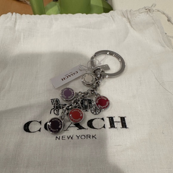 Coach | Accessories | Coach Enamel Logo Bag Charm Keychain Nwt | Poshmark